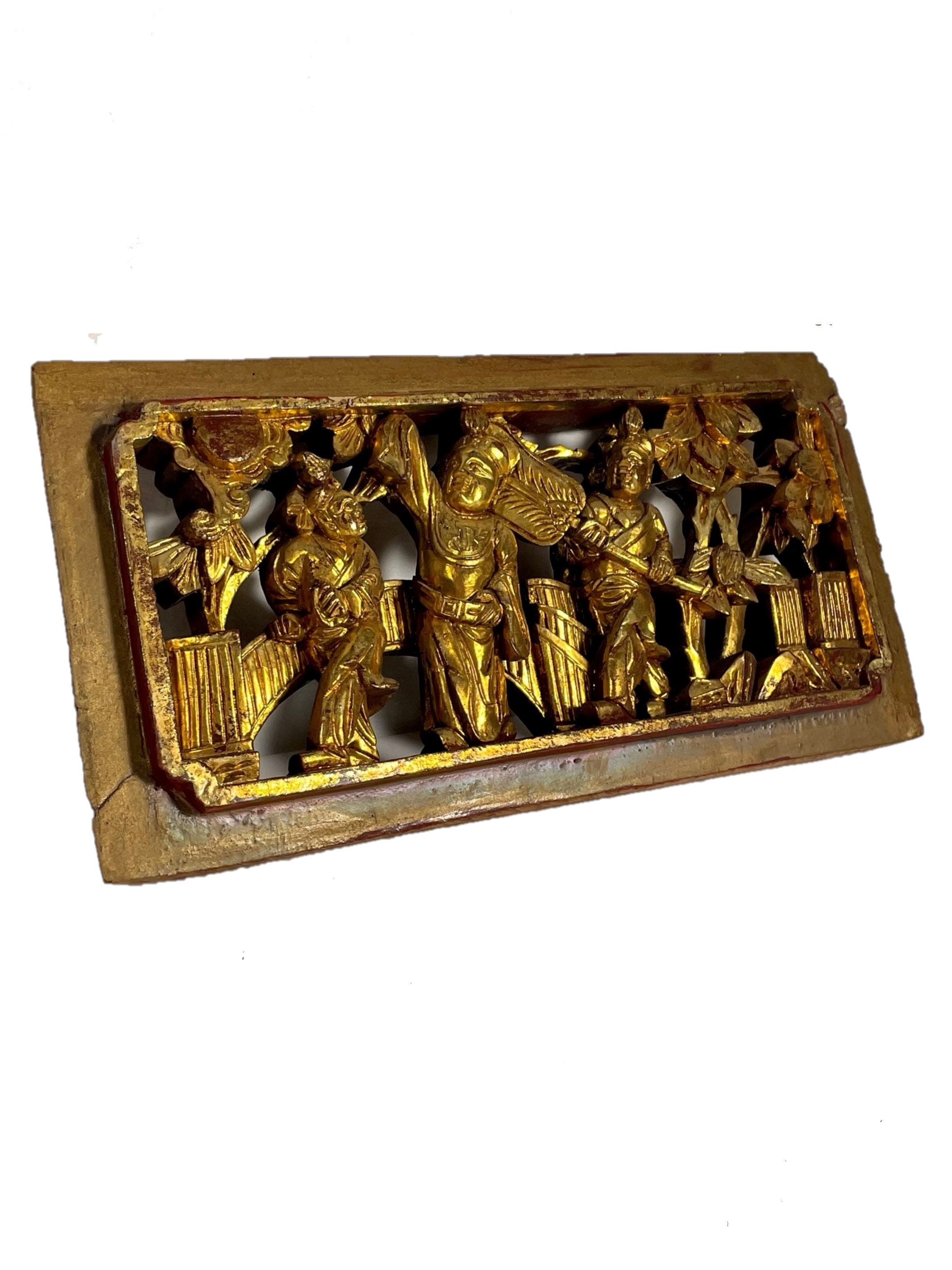 Antique Chinese Carving Gilt Wood Asian Panel Architectural Element ...