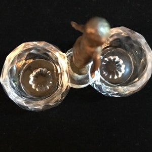 Vintage Small Crystal Double Salt Bronze Figurine of Della - Etsy