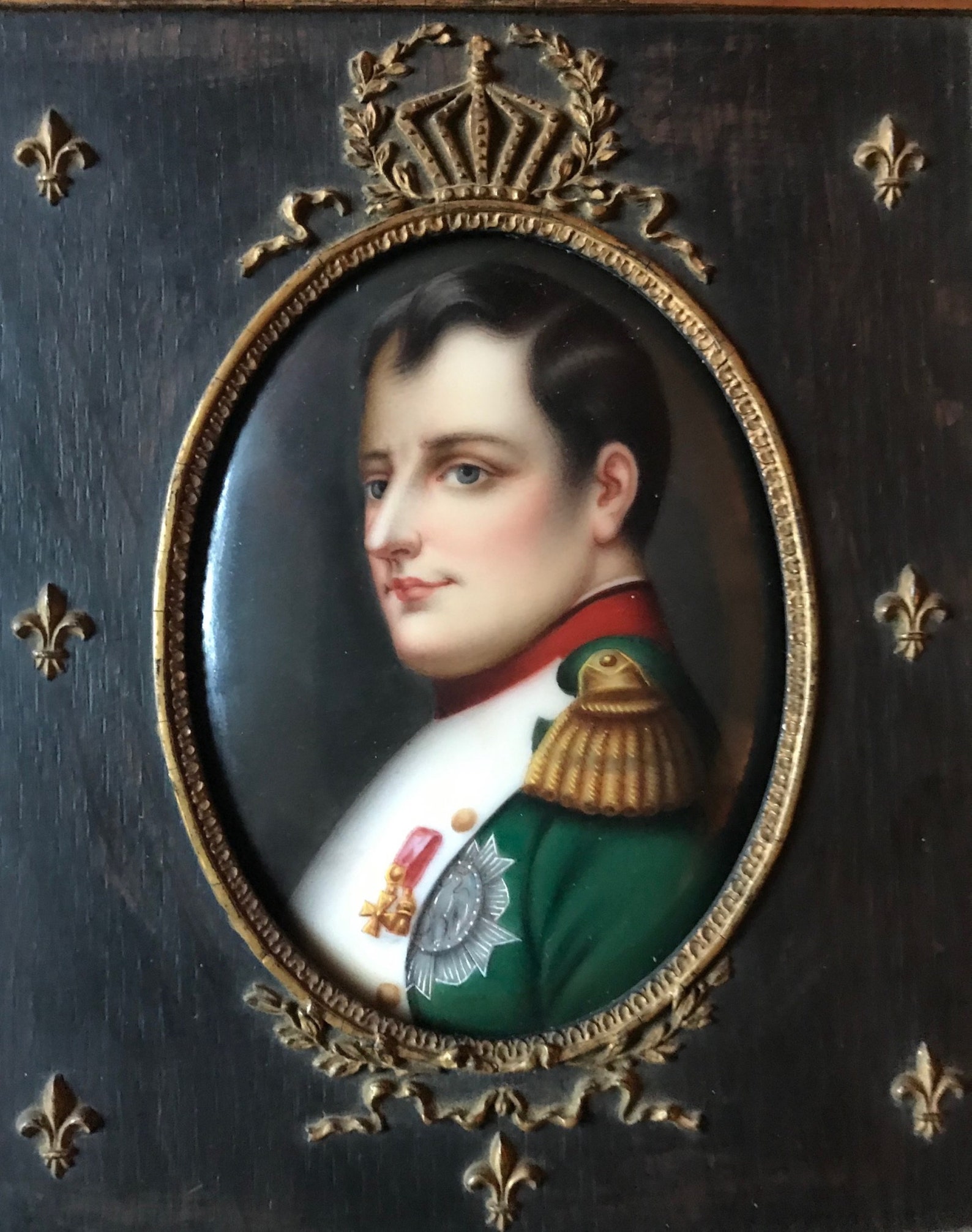 Antique French Miniature of Napoleon I After Paul Delaroche in Period ...