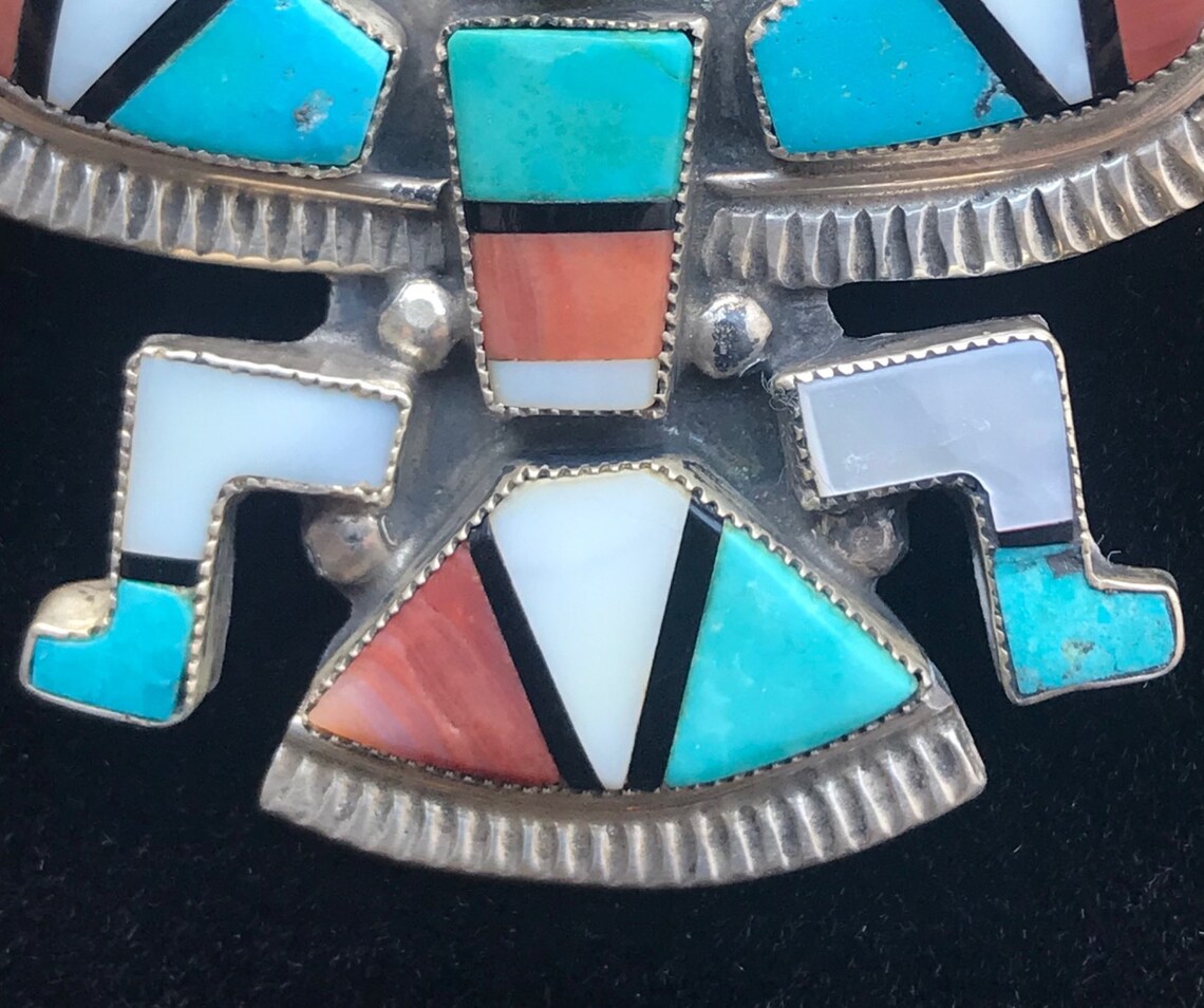 Vintage Large Native American Old Pawn ZUNI Signed Jewelry - Etsy