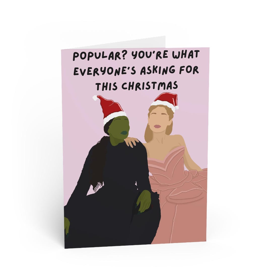 Wicked Musical Christmas Card, Holiday Greeting Cards, Festive Cards ...