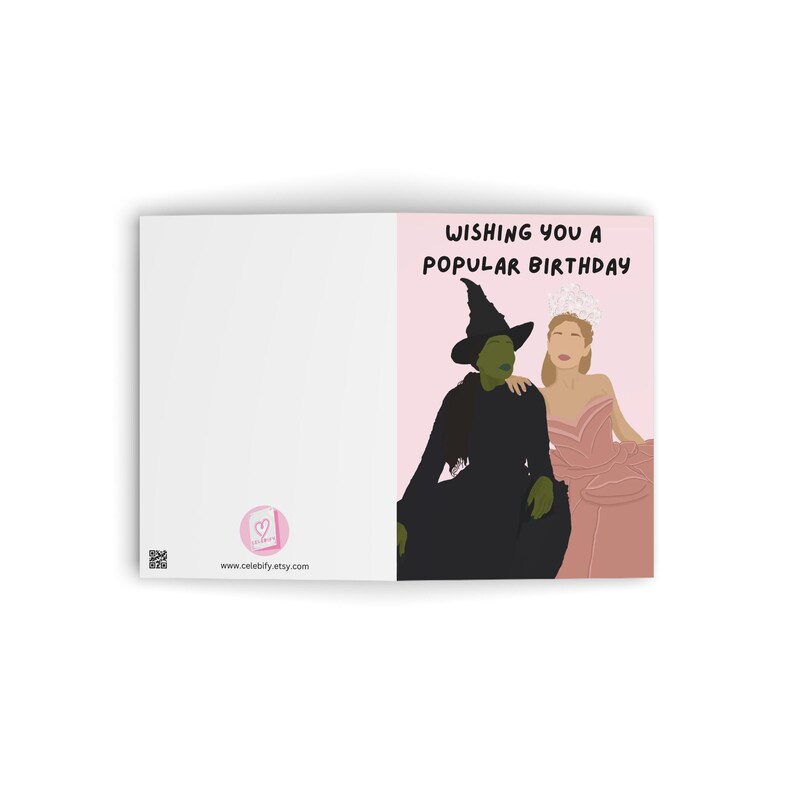 Wicked Movie Birthday Greeting Card, Wicked Theme Card, Broadway ...