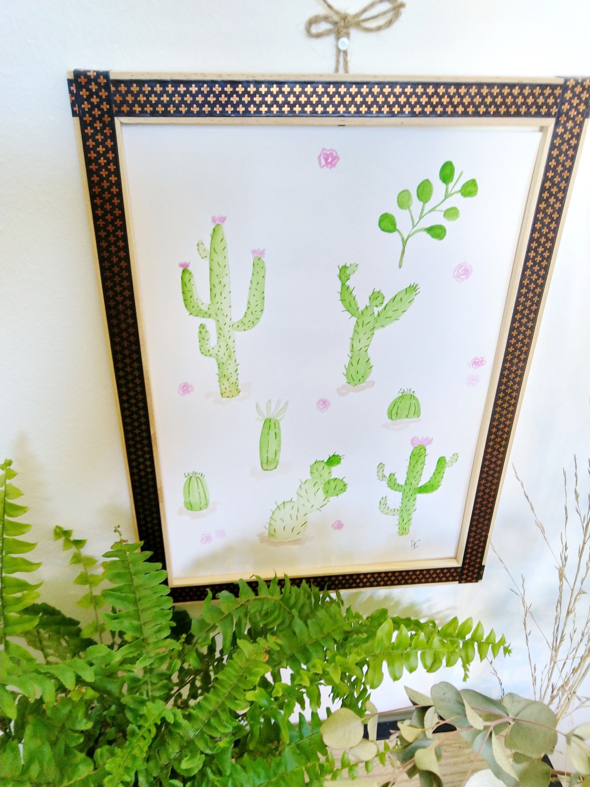 Cartel botánico cartel de cactus ilustración botánica | Etsy