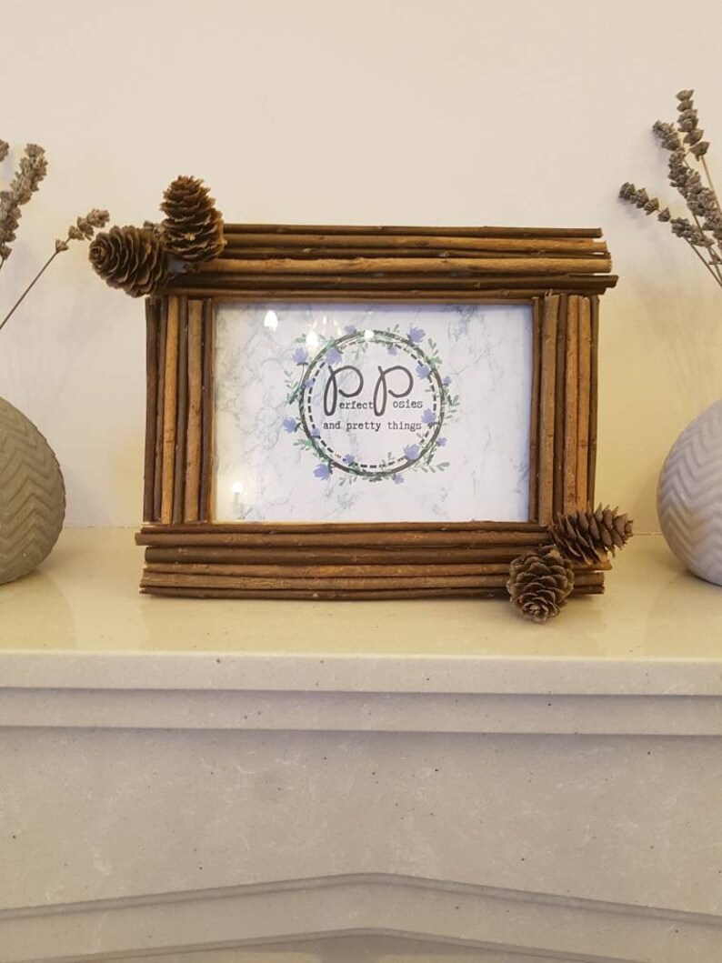 Photo Frame Wooden Twig Sticks Branches A5 Real Handmade | Etsy
