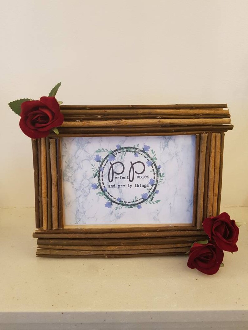 Photo Frame Wooden Twig Sticks Branches A5 Real Handmade | Etsy