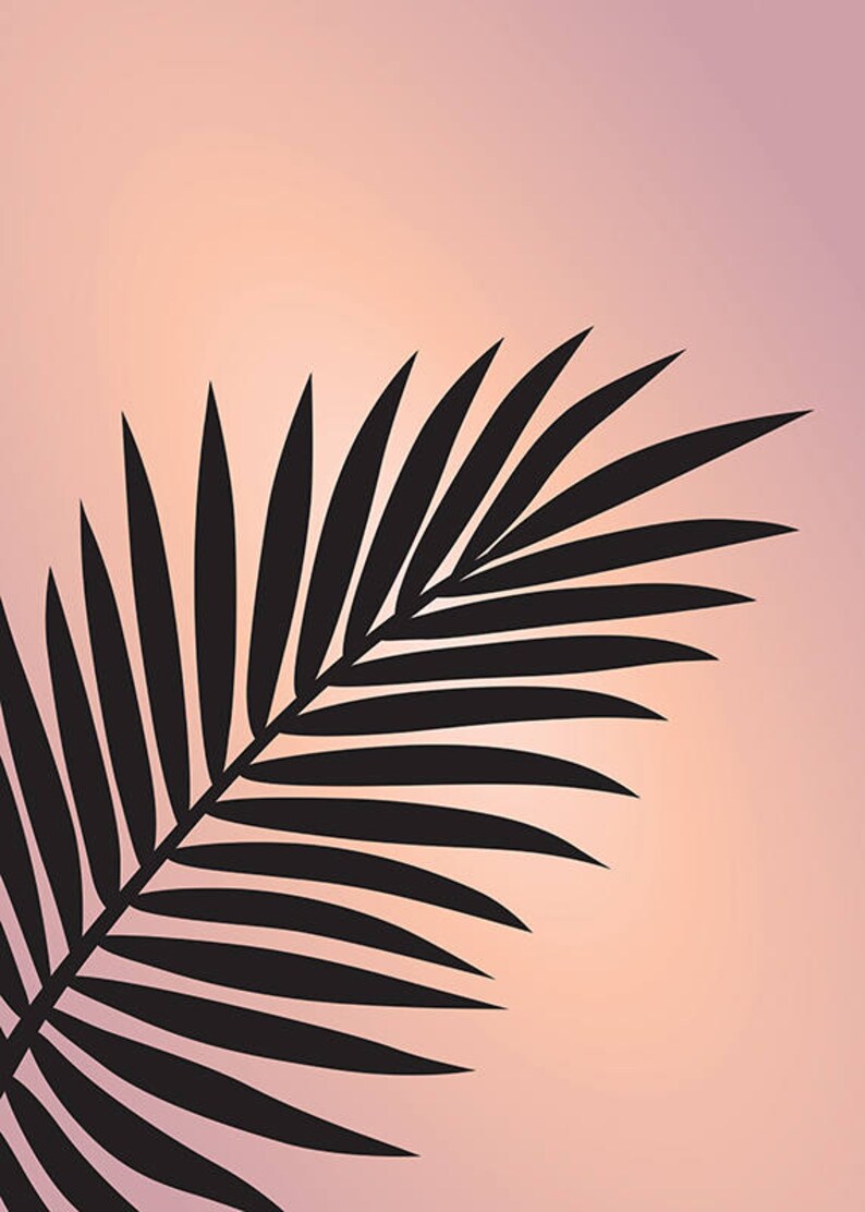 Palm Leaf Print Palm Print Tropical Leaf Palm Art Tropical Etsy