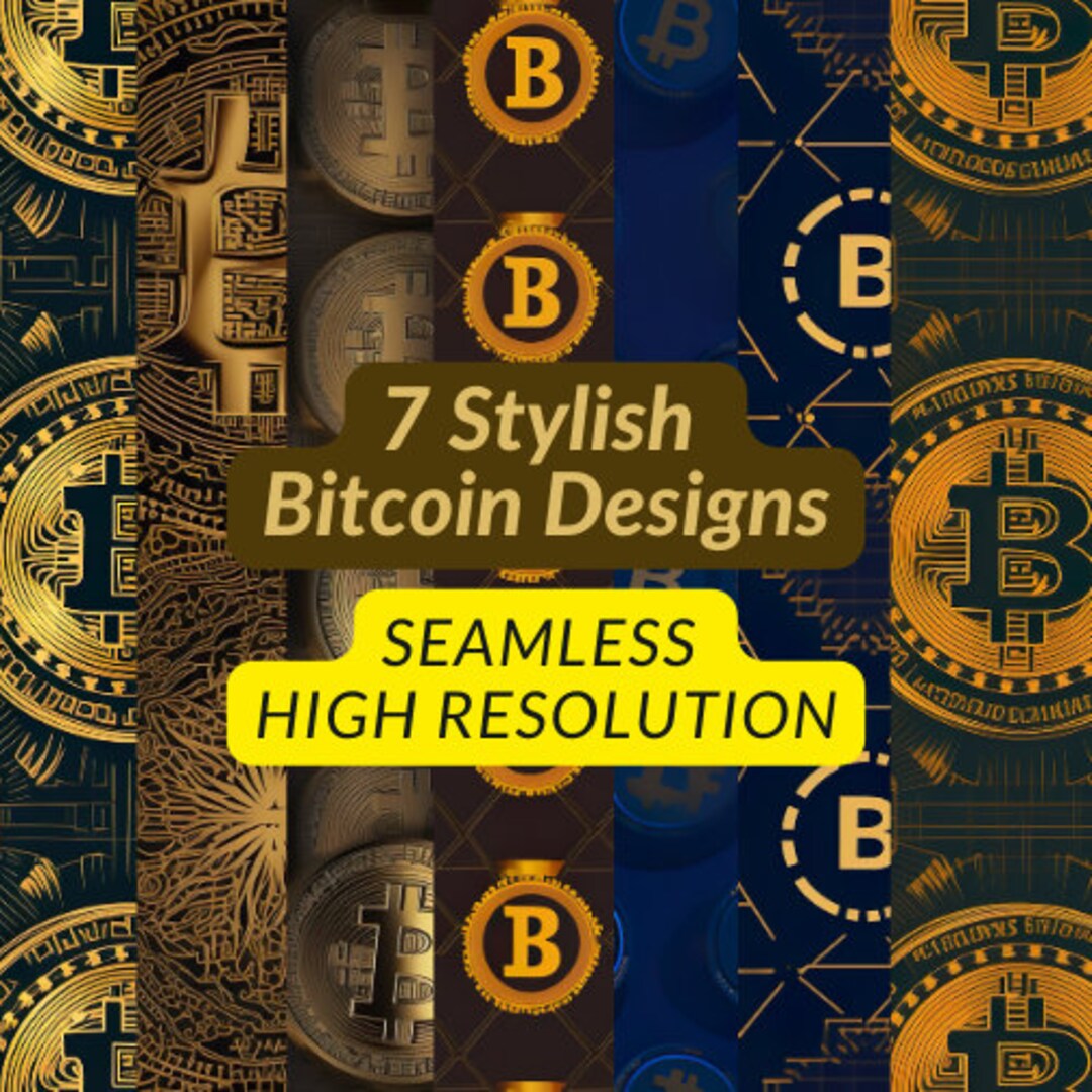 7 Digital Designs With a Bitcoin Theme Seamless Patterns - Etsy