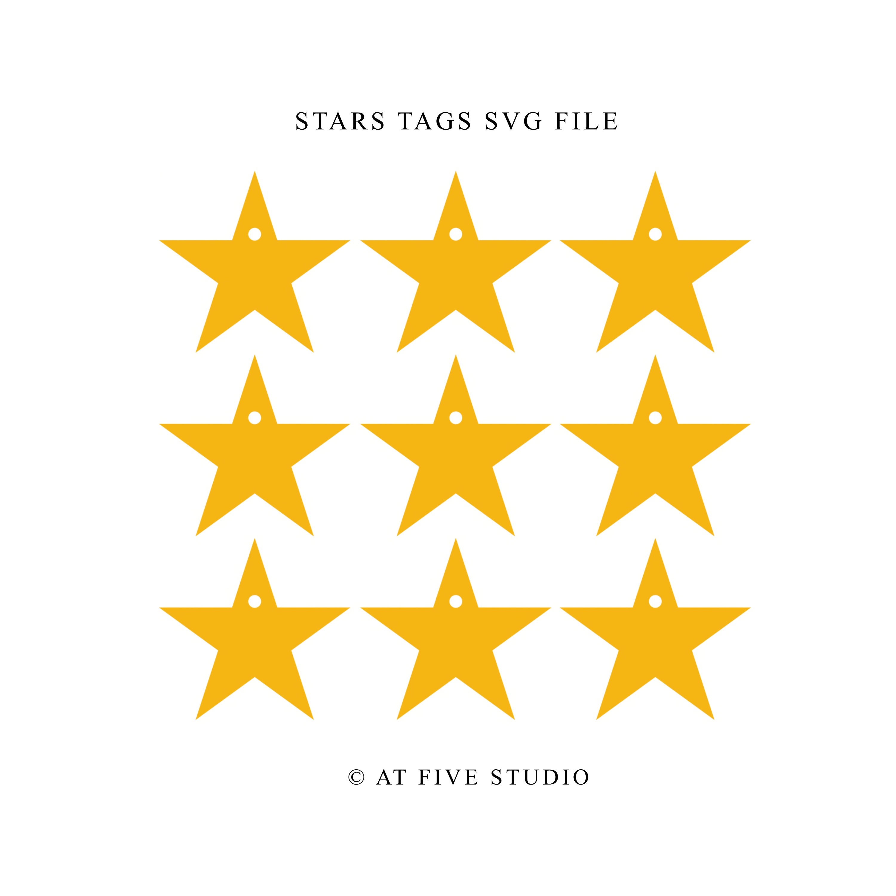 Star Tags SVG Template Ideal for Cutting Tags in Bulk to Use at Craft ...
