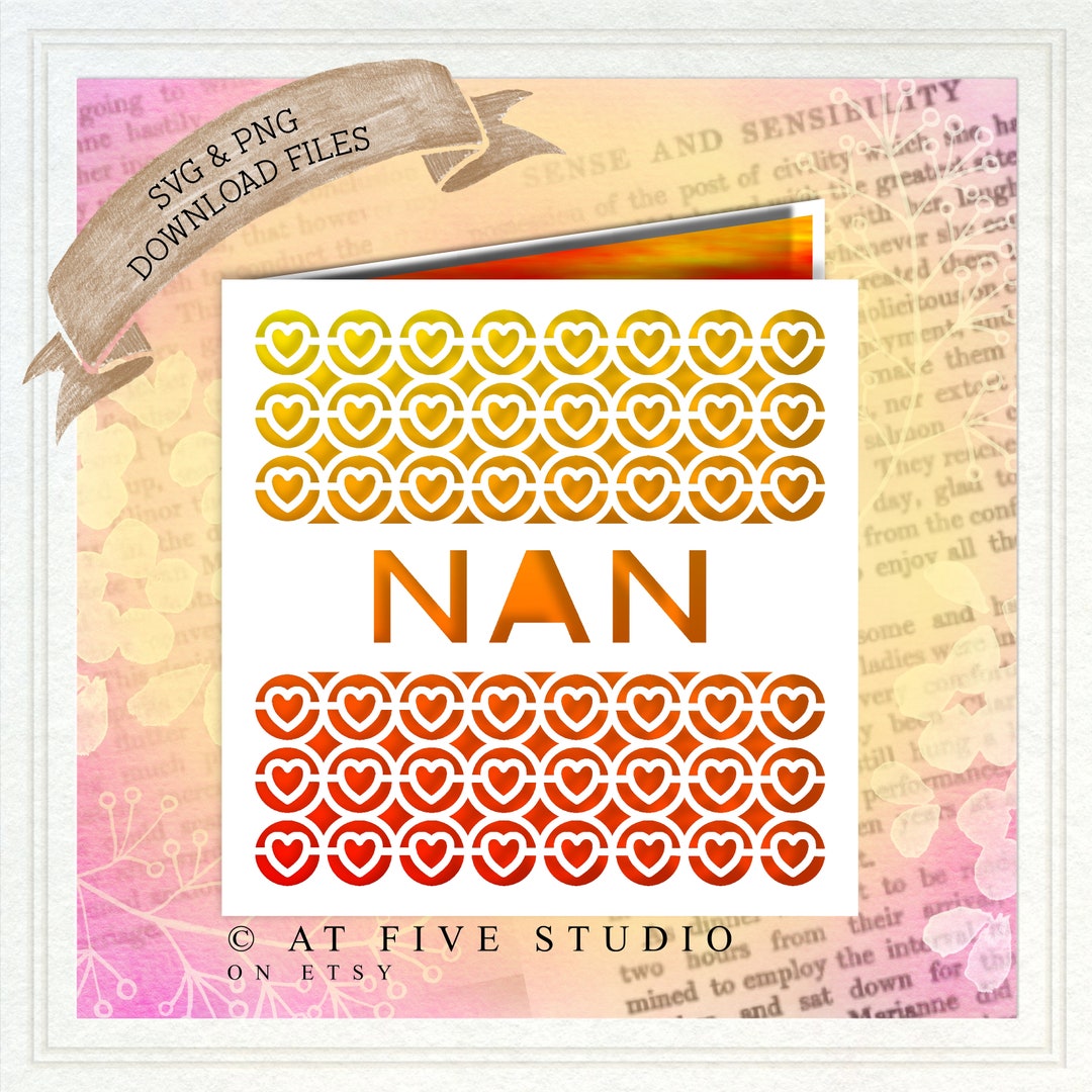Papercutting Template 'nan' SVG PNG Grandmother Birthday Mother's Day ...