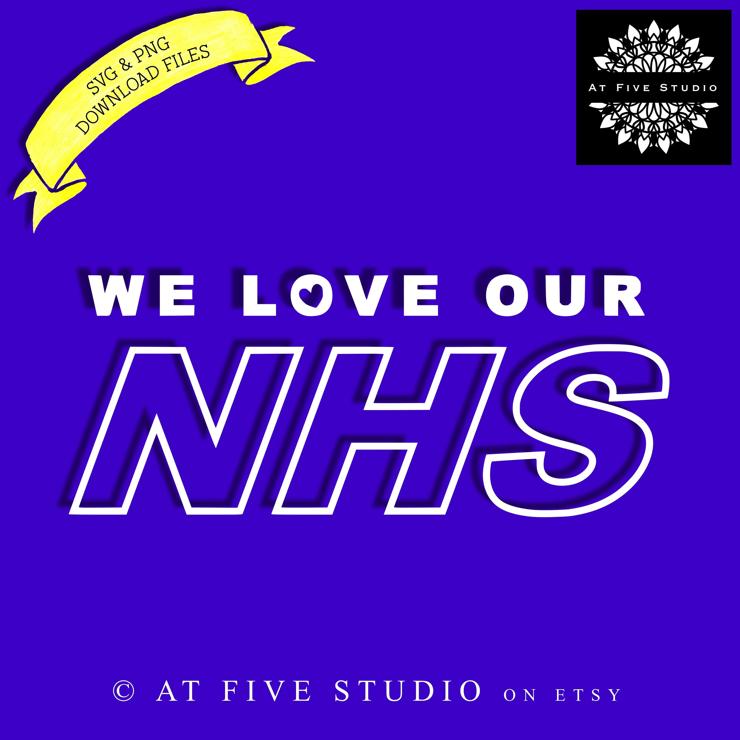 We Love Our NHS Papercutting Template Svg Png Jpg ideal to | Etsy