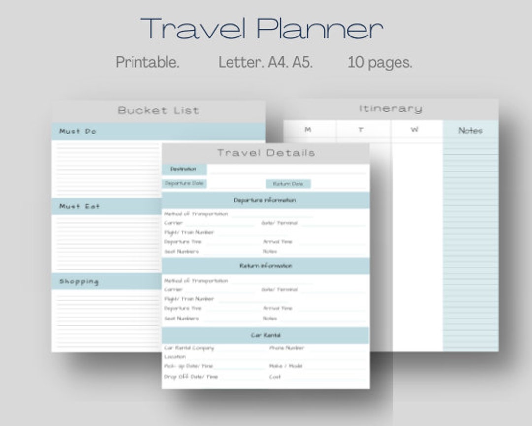 Vacation Checklist | Vacation Planner |travel Planning | Travel ...