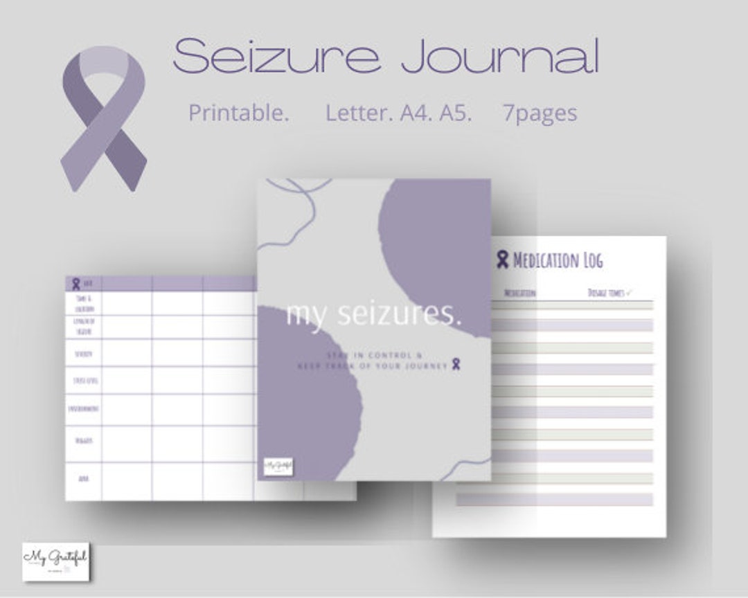Epilepsy Journal Seizure Tracker Printable Chronic Illness Seizure Log ...
