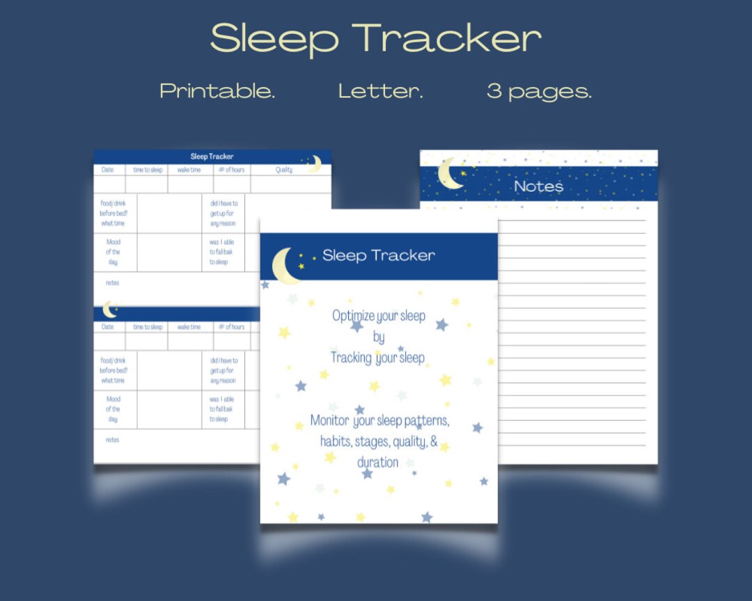 Sleep Organizer | Sleep Journal | | Night Time Rest Tracking | Daily ...