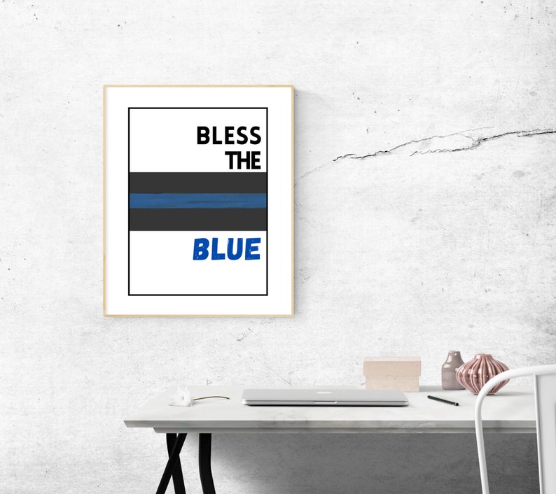 Thin Blue Line Printable USA Flag Printable Thin Blue Line - Etsy