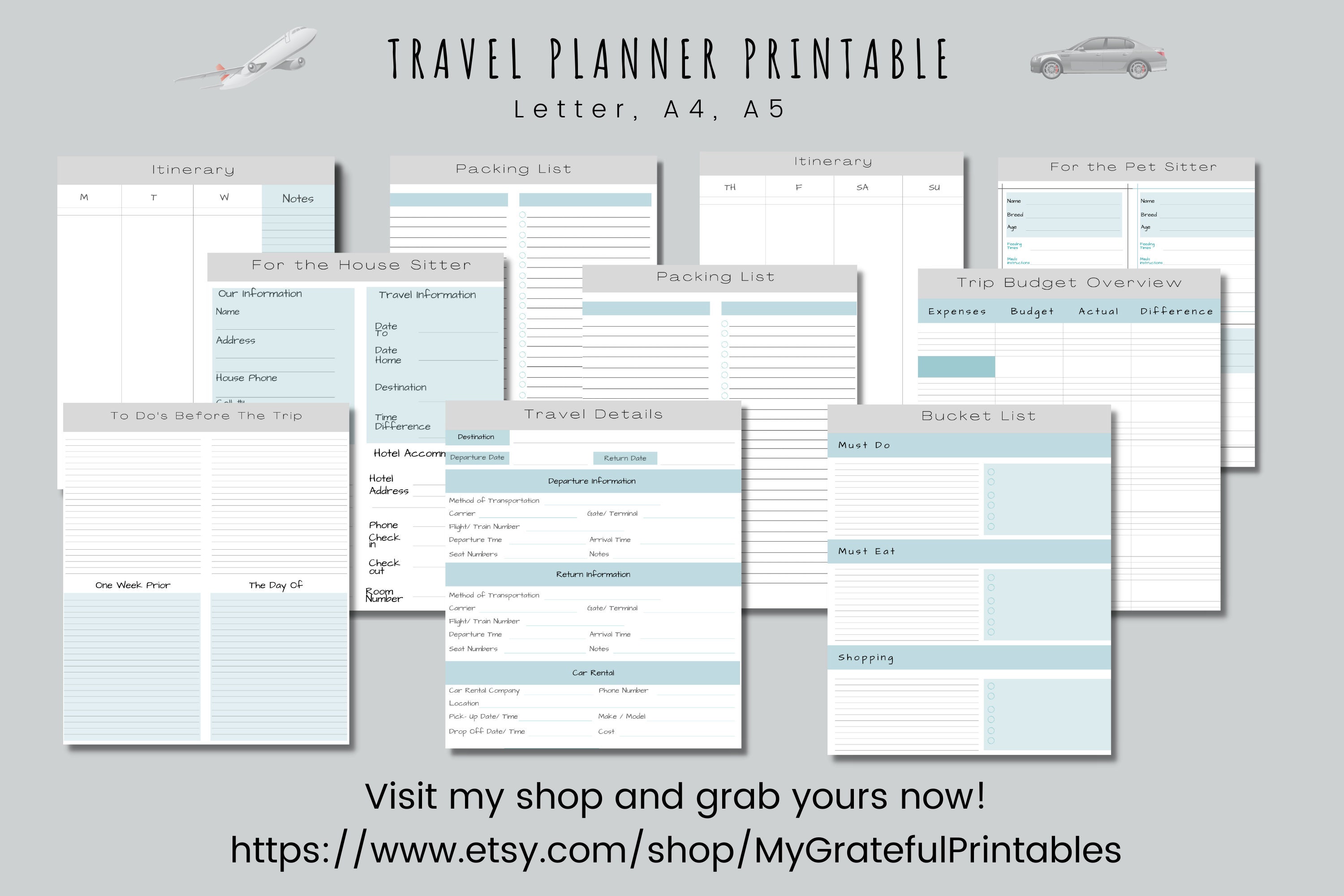 Vacation Checklist | Vacation Planner |travel Planning | Travel ...