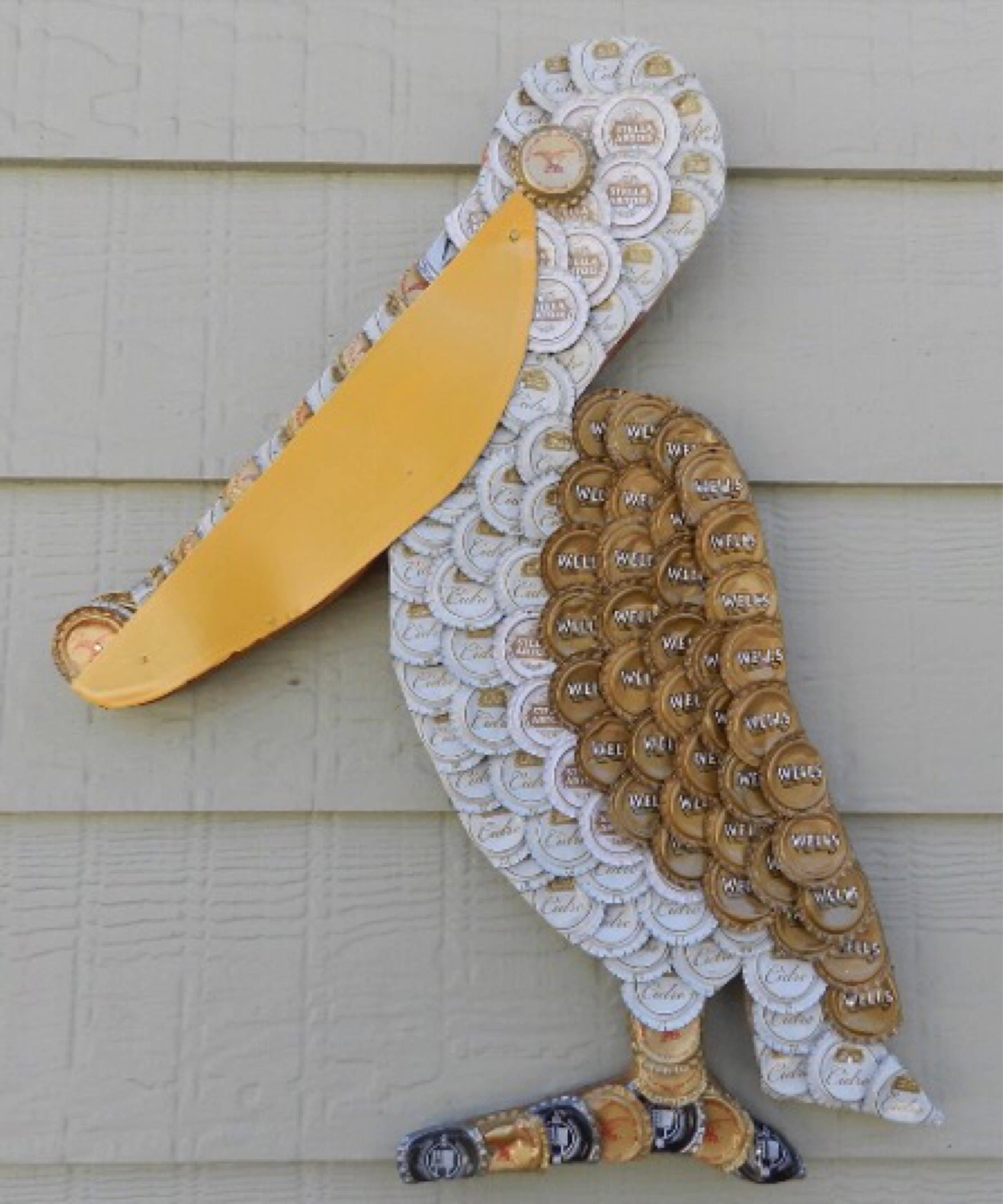 Bottle Cap Art - Pelican, Small - Etsy