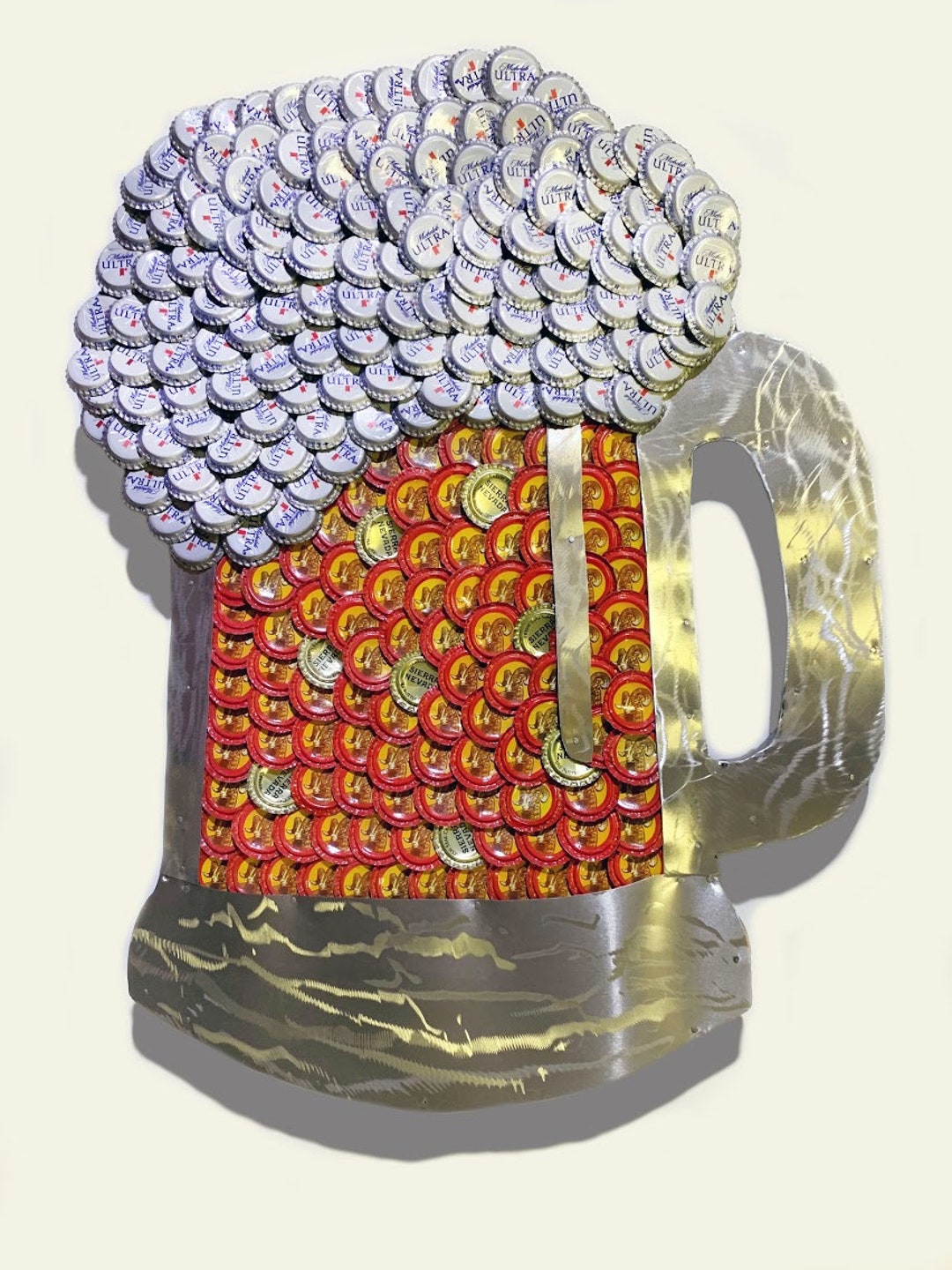 Bottle Cap Art - Beer Mug - Etsy