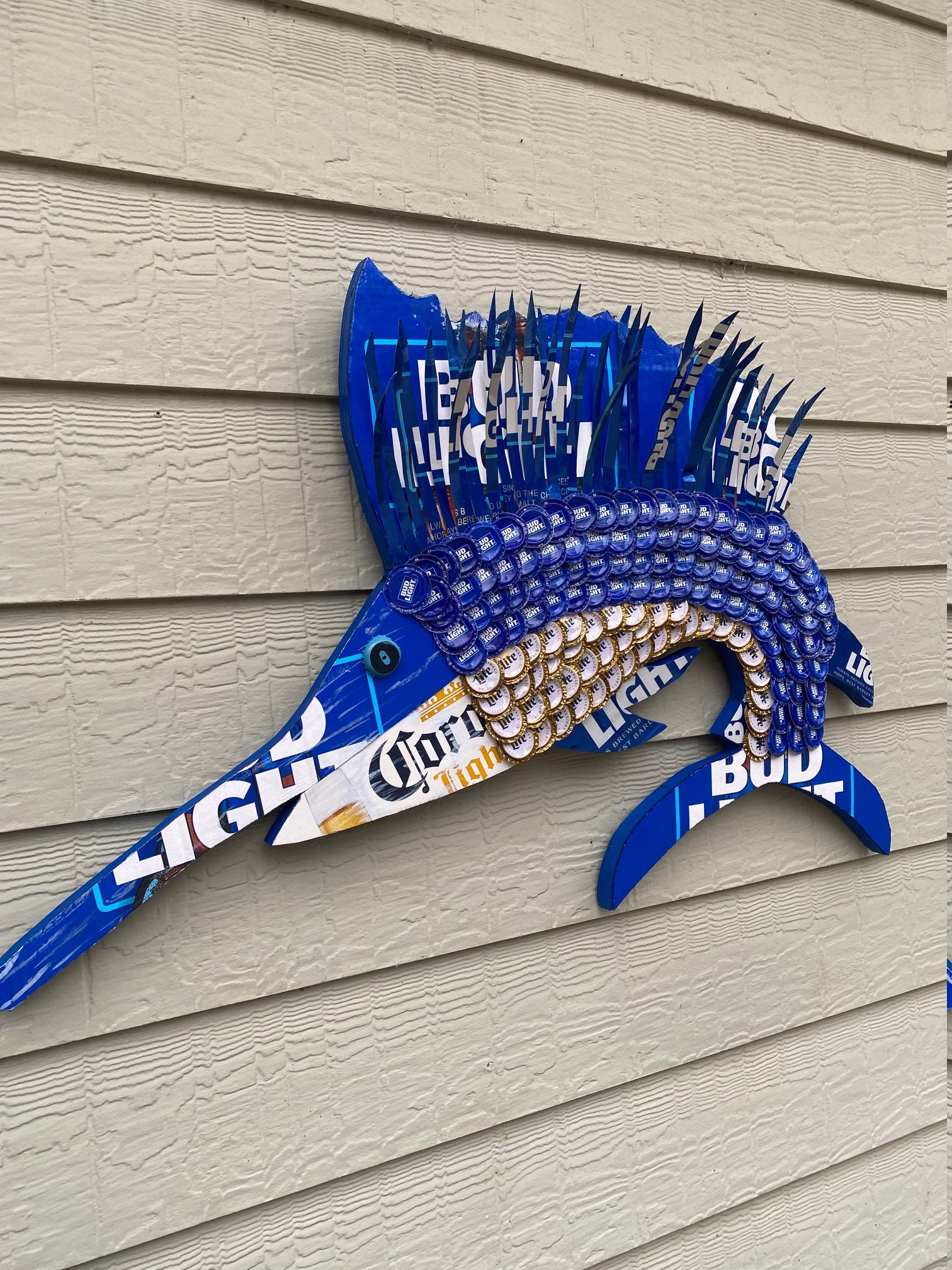 Bottle Cap Art - Sailfish - Etsy