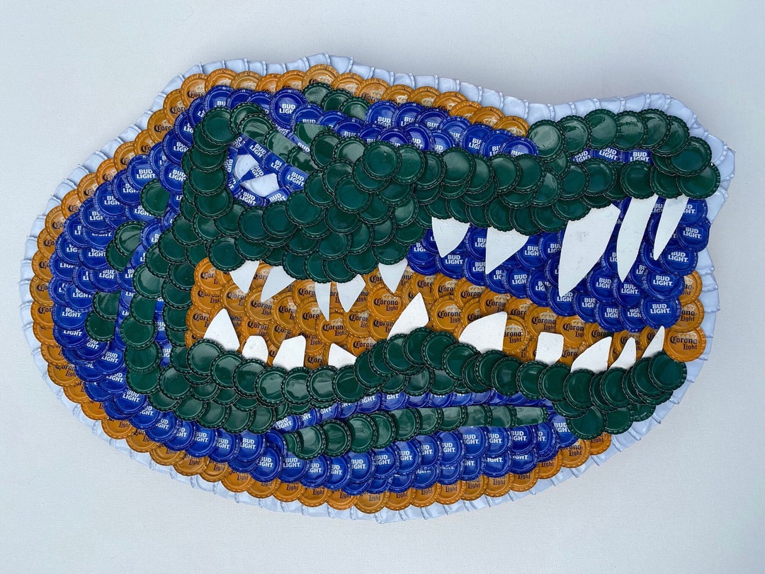Bottle Cap Art - Alligator Head - Etsy