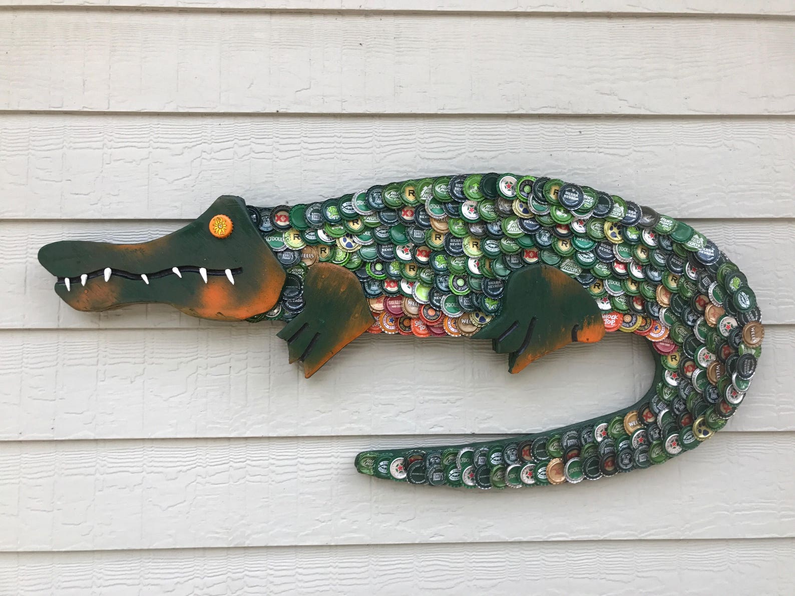 Bottle Cap Art - Alligator No. 1 - Etsy