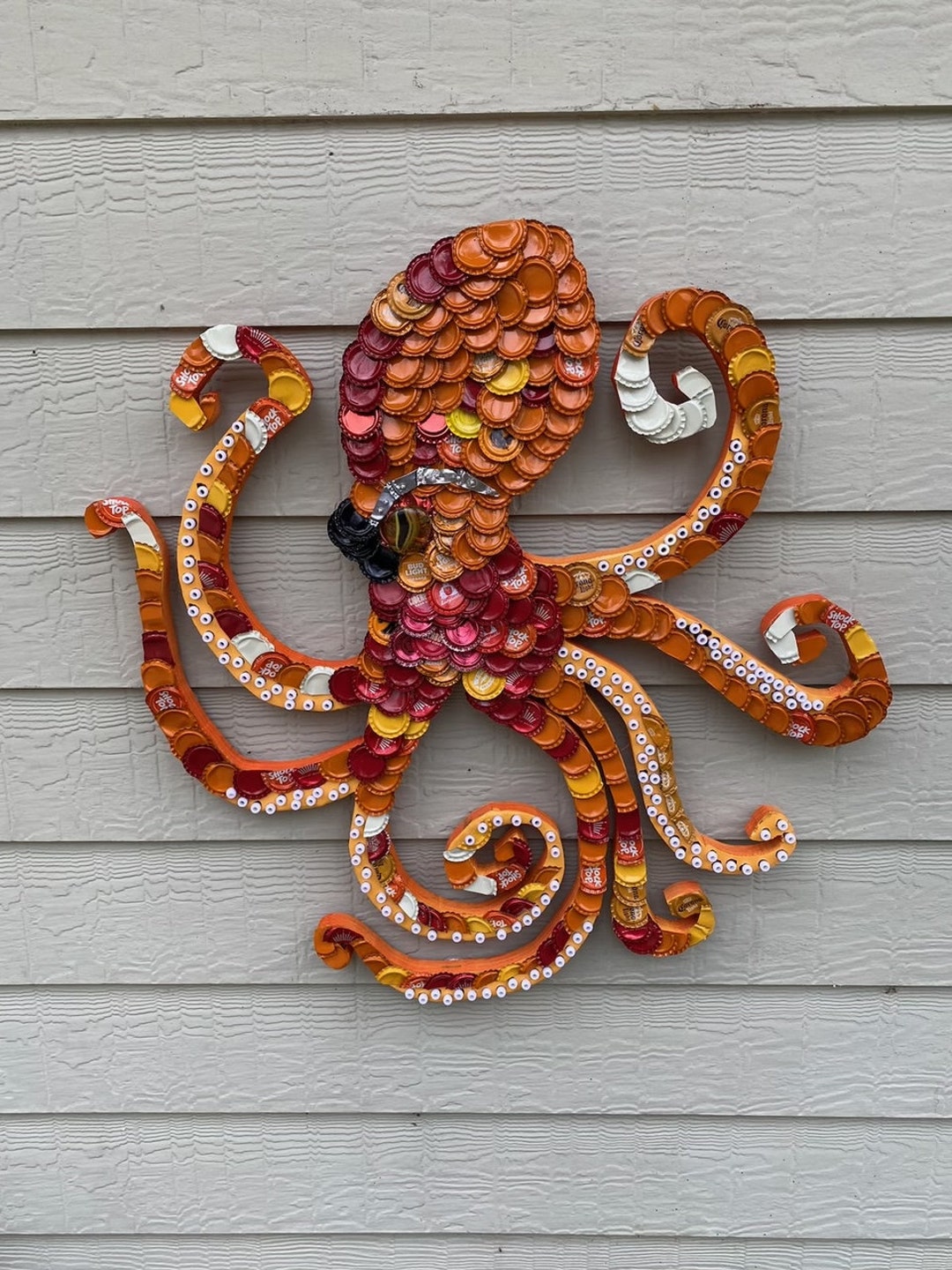Bottle Cap Art - Eclectic Octopus - CONTACT TEX @ (850) 294-1548 Before ...