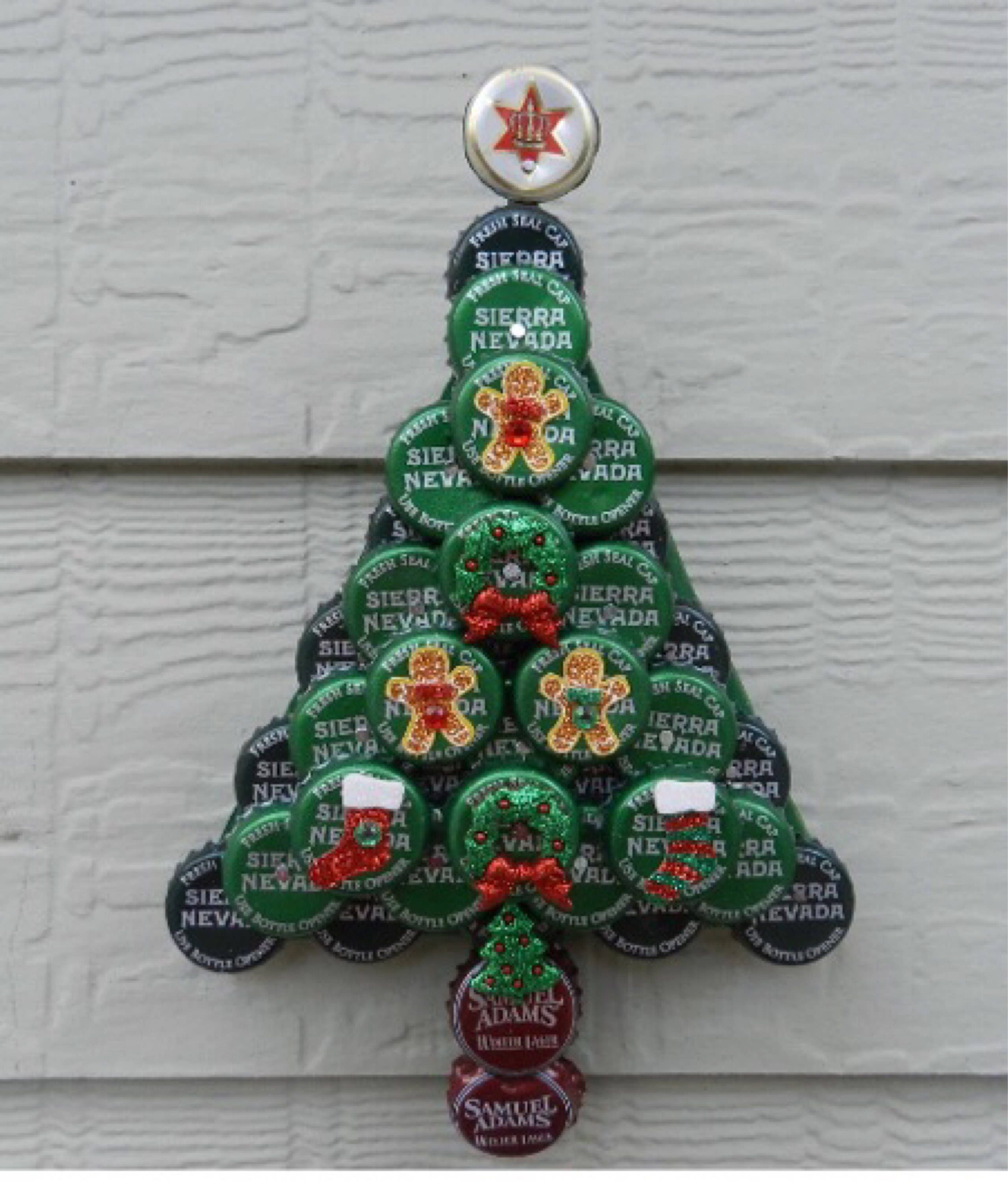 Bottle Cap Art - Christmas Tree - Etsy