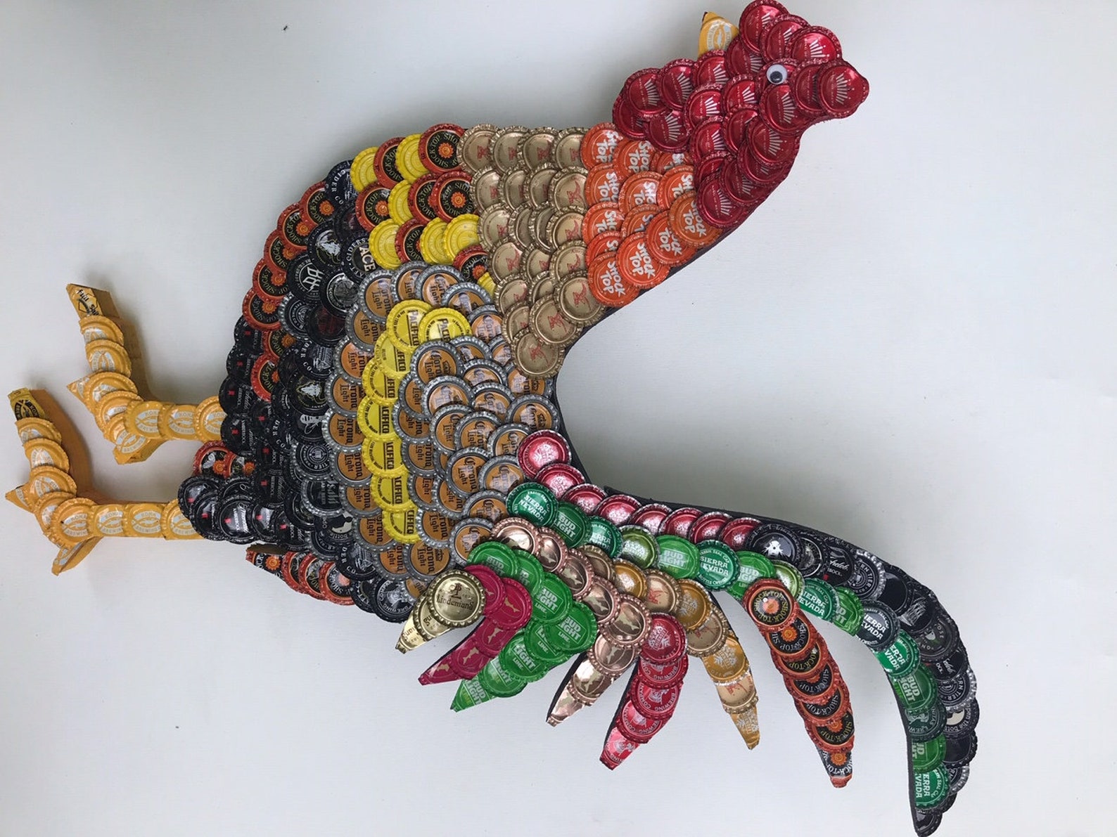 Bottle Cap Art - Farm Rooster No. 2, Farm Series - Etsy