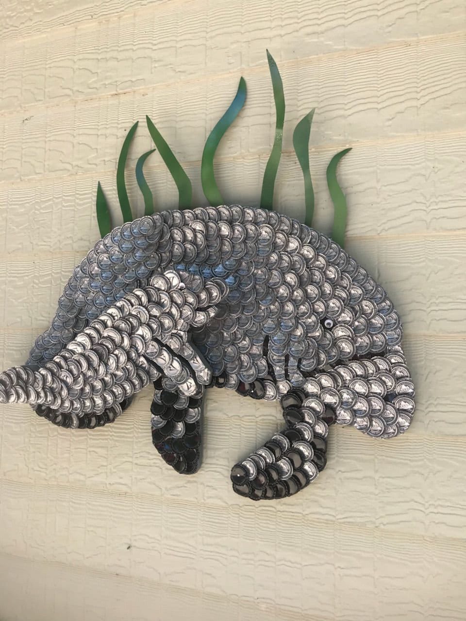 Bottle Cap Art - Manatee Mother & Baby **contact Tex @ (850) 294-1548 ...