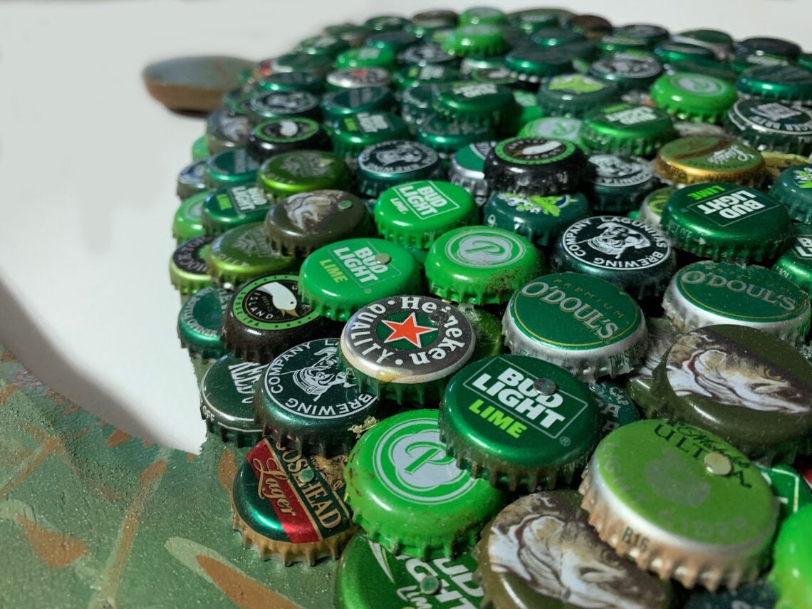 Bottle Cap Art - Green Sea Turtle No. 4 - Etsy