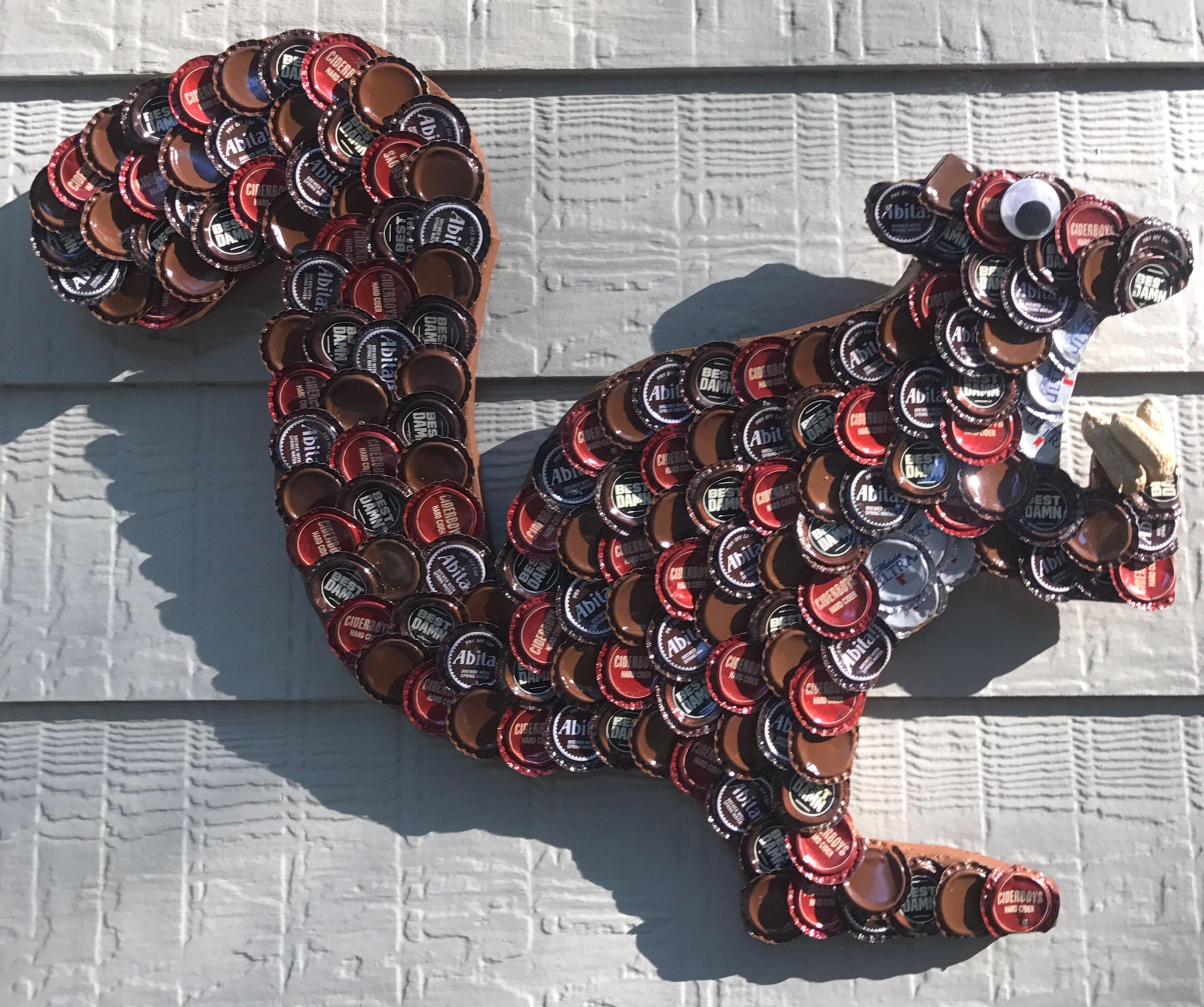 Bottle Cap Art - Red Tail Squirrel - Etsy