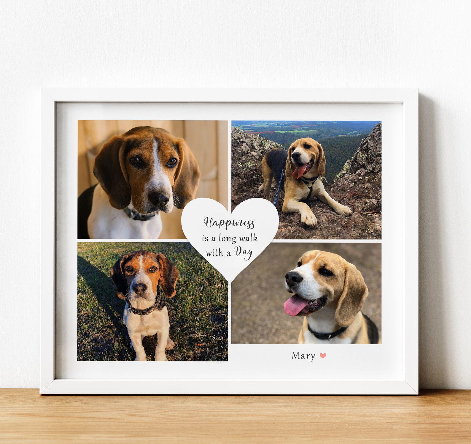 Personalised Pet Collage Wall Art, Unique Photo Gift for Pet Parent ...