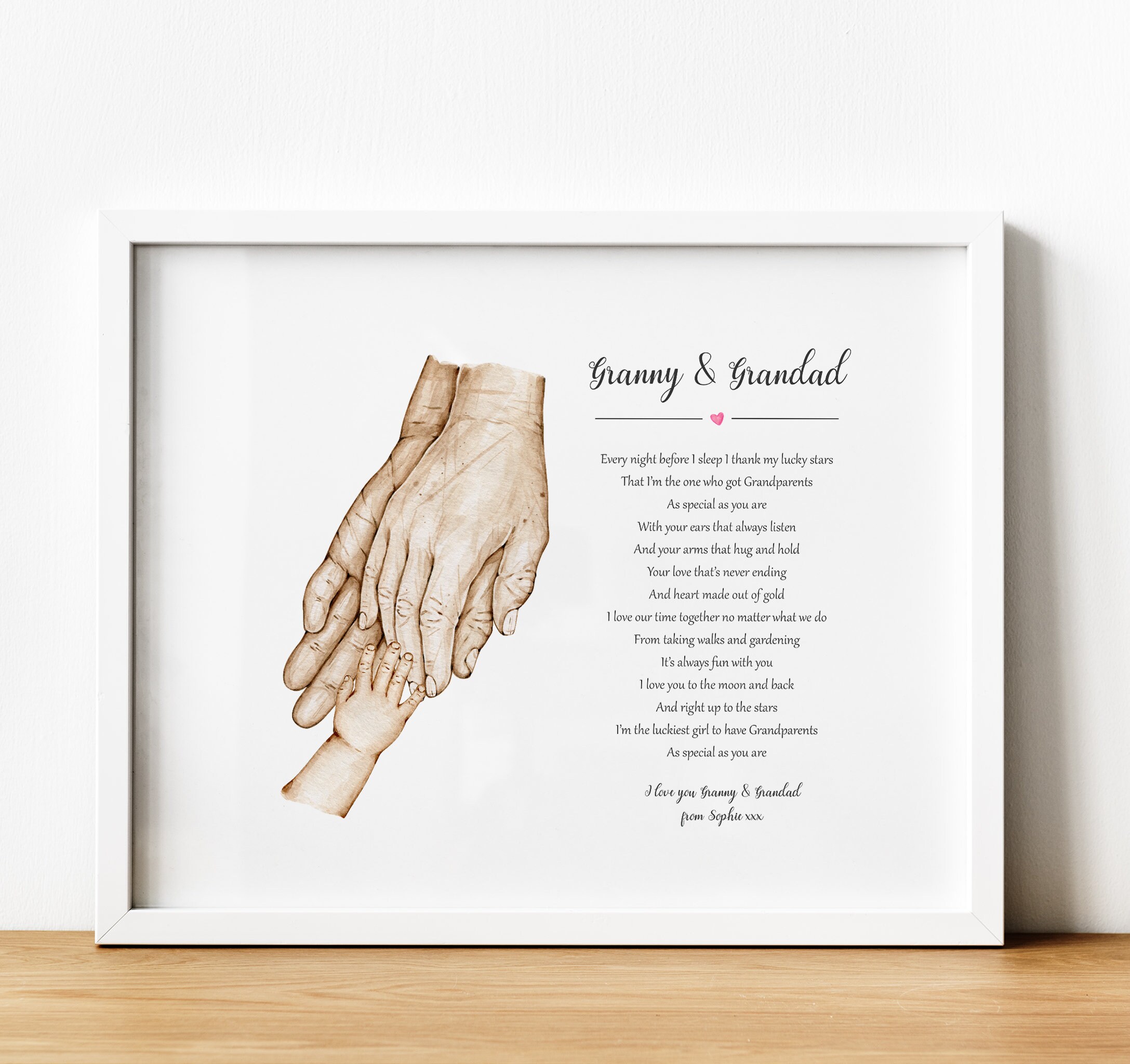 Personalised Grandparents Poem Print Custom Poem Print Gift - Etsy