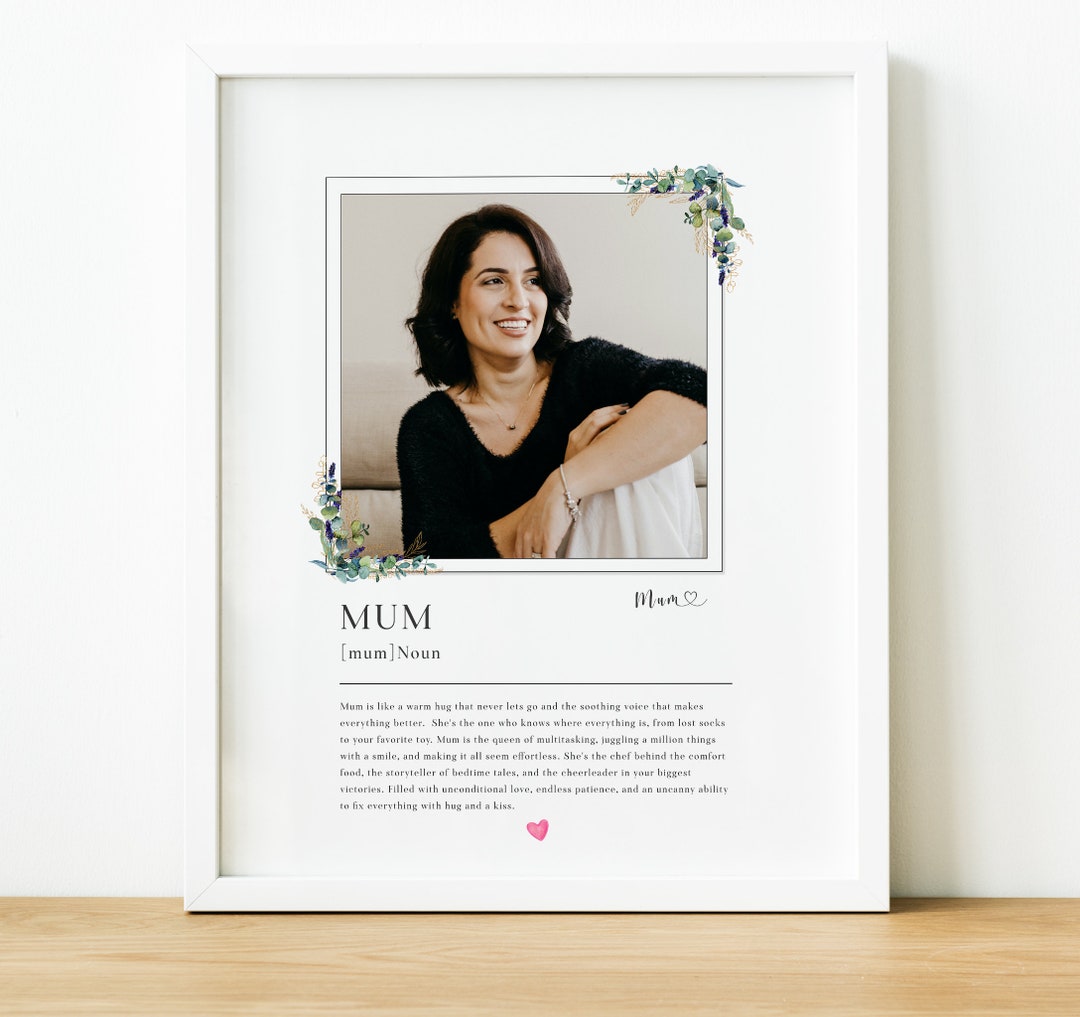 Personalised Mum Definition and Photo Print, Special Mothers Day ...