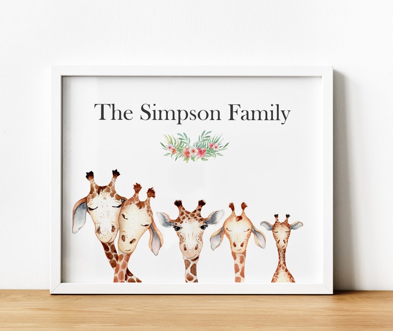 Personalised Family Tree Print Custom Family Portrait Art | Etsy