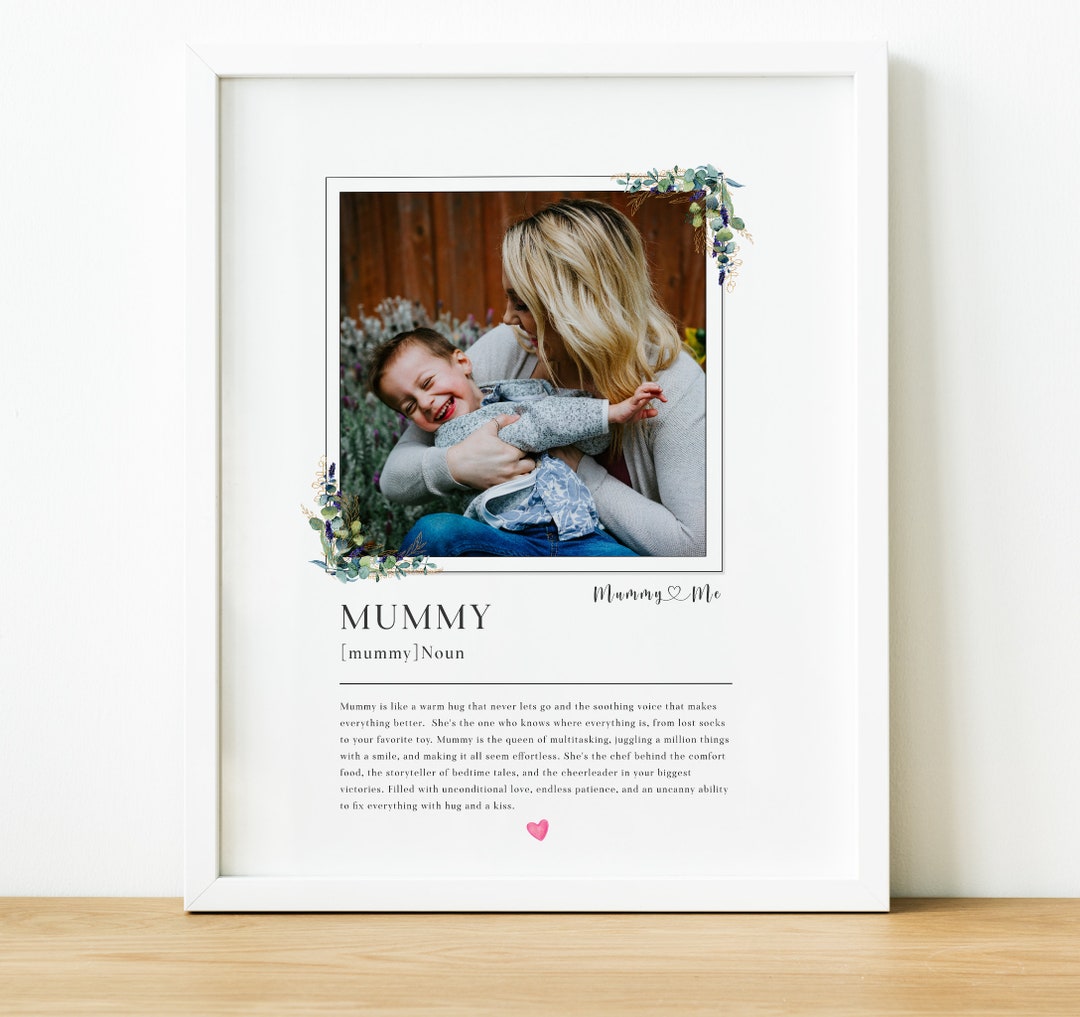 Personalised Mum Definition and Photo Print, Special Mothers Day ...