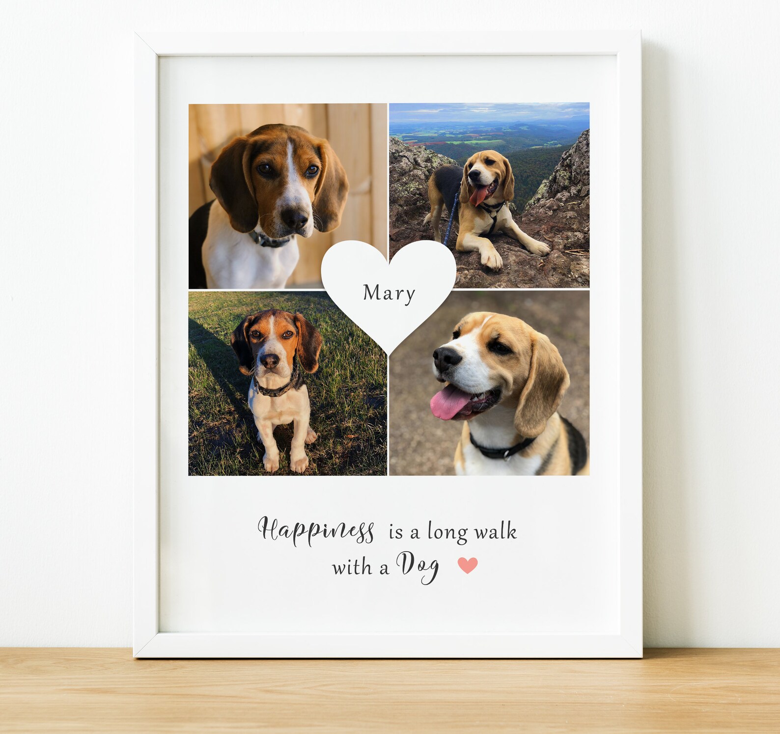 Personalised Pet Collage Wall Art, Unique Photo Gift for Pet Parent ...