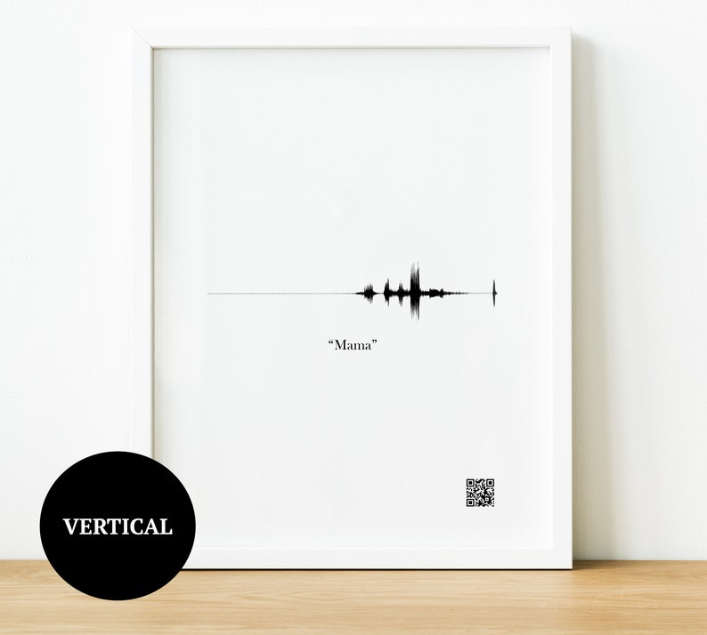 Personalised Sound Wave Print With QR Code Custom Soundwave | Etsy