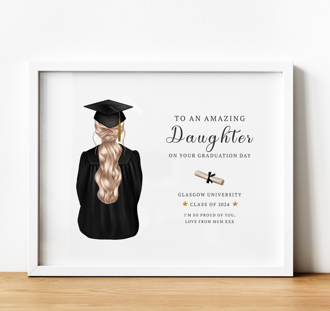 Personalised Graduation Gift, Custom Graduation Print for Daughter or ...