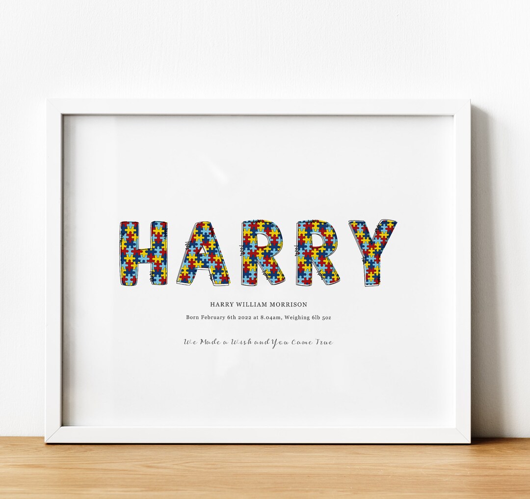 Custom Name Frame With Optional Light up Frame, Personalised Name ...