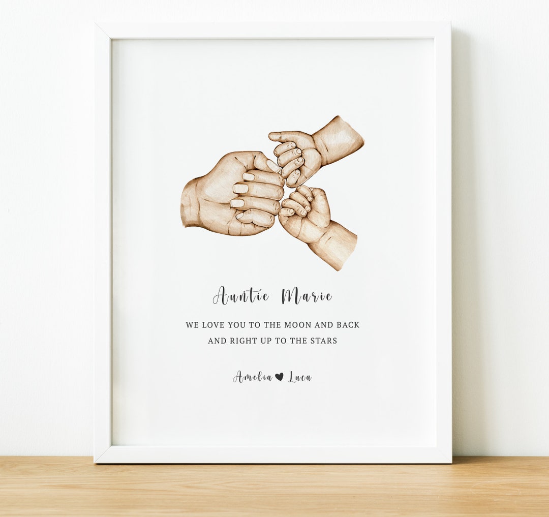 Personalised Auntie & Me Print, Best Auntie Ever Gift From Niece or ...
