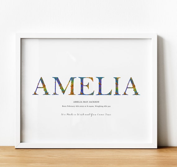 Custom Name Frame With Optional Light up Frame Personalised - Etsy