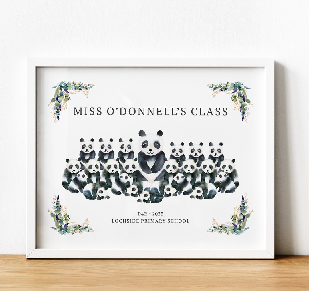 Personalised School Class Print Thank You Gift for Teacher, Teacher ...