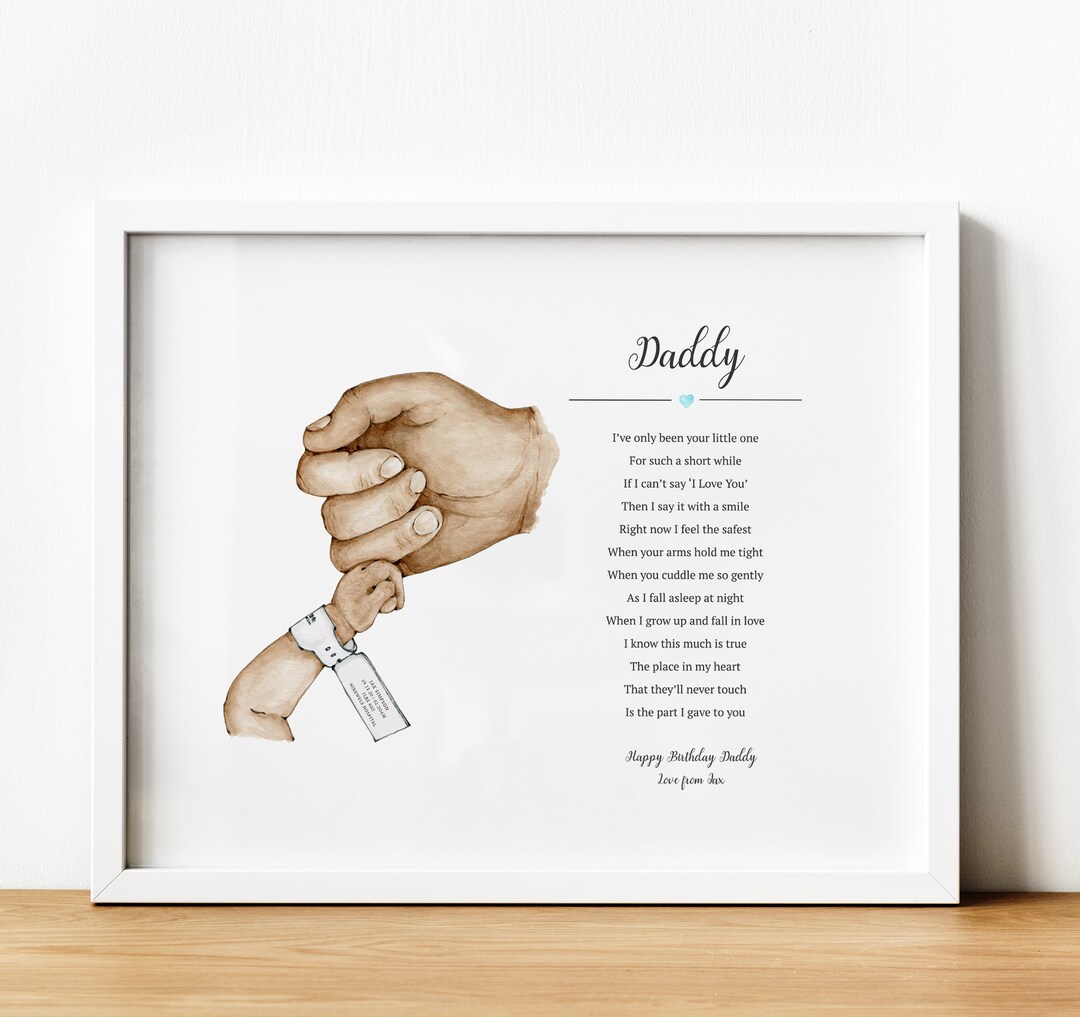 Personalised Father and Child Custom Poem Print Fathers Day Gift ...