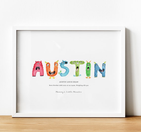 Custom Name Frame With Optional Light up Frame Personalised - Etsy