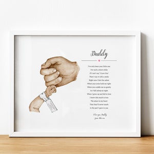 Personalised Father and Child Custom Poem Print Fathers Day Gift ...