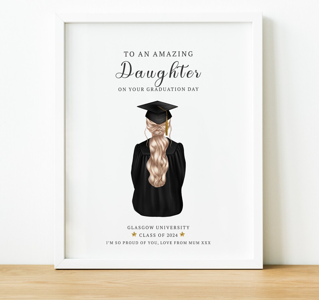Personalised Graduation Gift, Custom Graduation Print for Daughter or ...