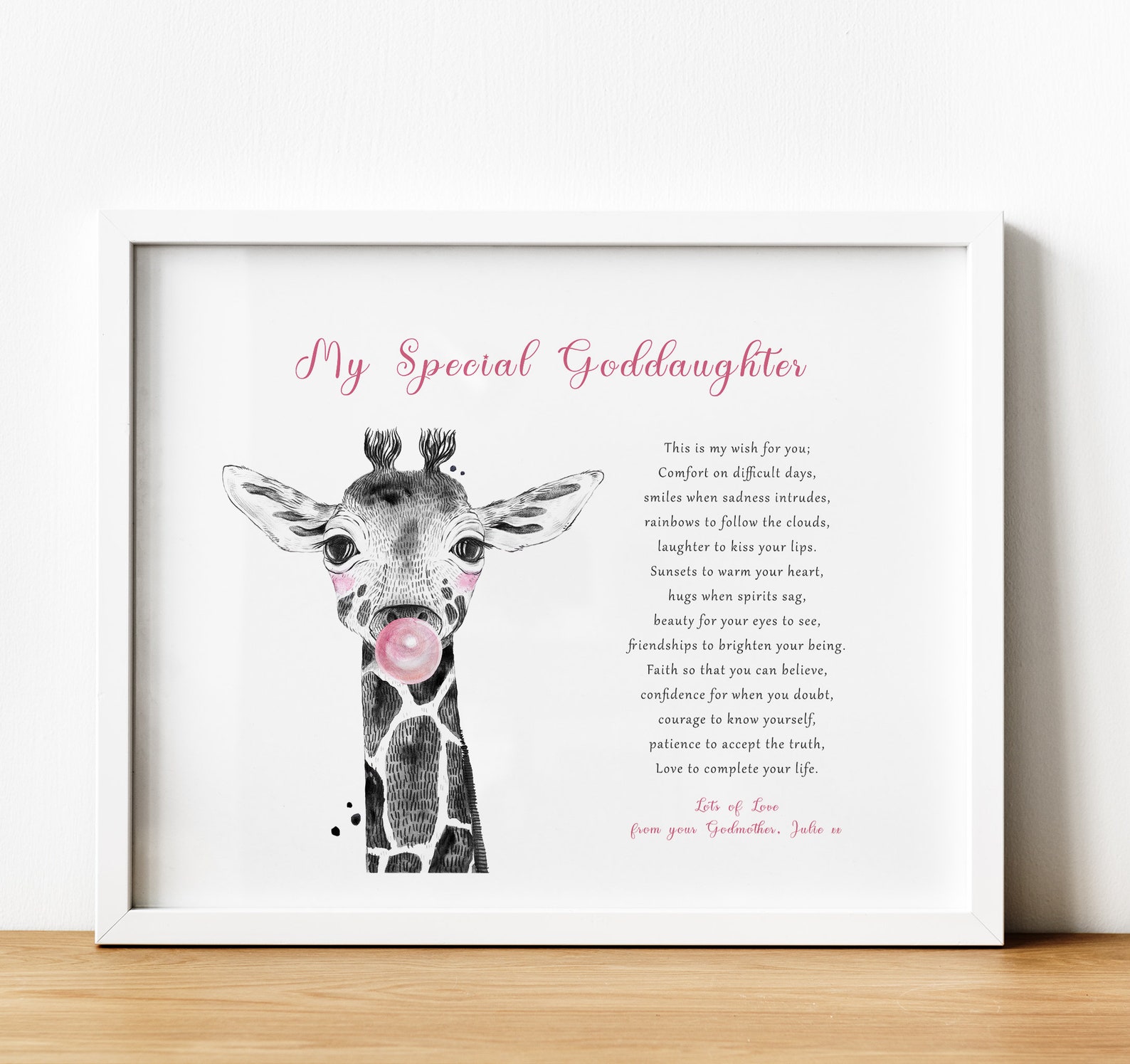 Personalised Godchild Gift Goddaughter Christening Gift From - Etsy UK