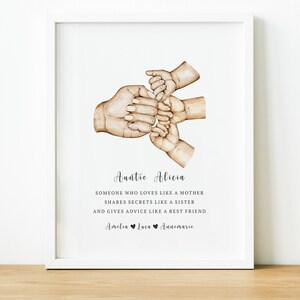 Personalised Auntie & Me Print, Best Auntie Ever Gift From Niece or ...