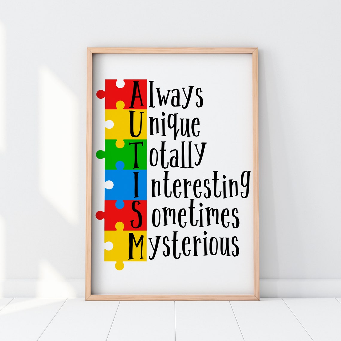 PRINTABLE Autism Awareness 6 PRINT SET Kids Playroom - Etsy España