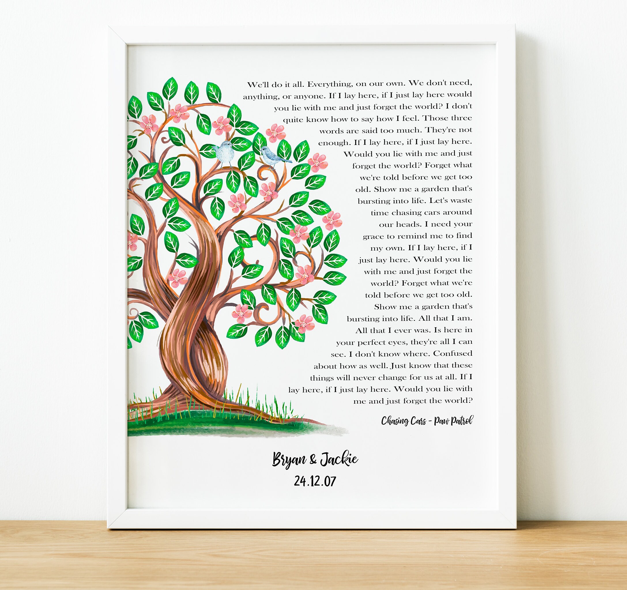 Personalised Wedding Vows Art Unique Wedding Gift for Couple - Etsy
